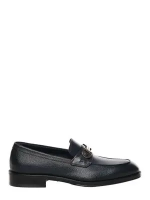 FERRAGAMO Gancini Buckled Loafers - Black