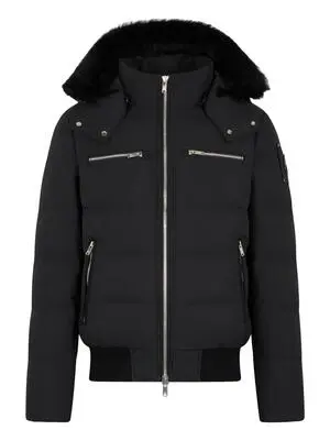 Moose Knuckles Cloud Shearling Bomber Jacket - Black