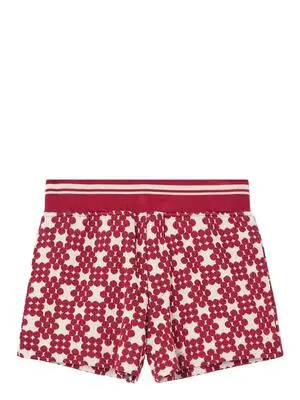 Dries Van Noten Ribbed Jacquard Shorts - Red