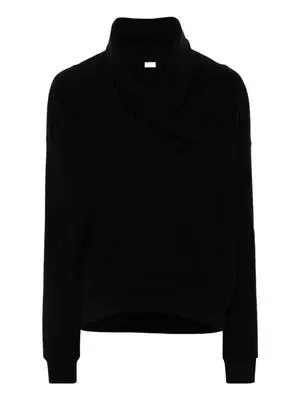 Saint Laurent V-neck Drop Shoulder Hoodie - Black