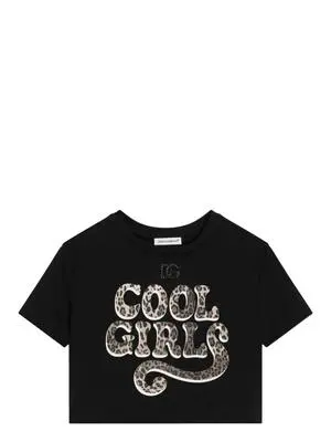 Dolce & Gabbana Short Sleeve Crew Neck Top - Black