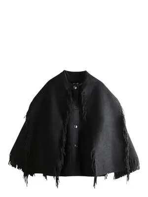 TOTÊME Totême Fringe High Neck Cape