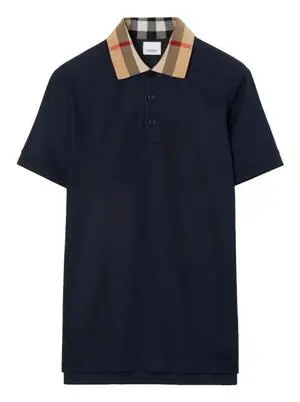 Burberry Short-sleeved Straight Hem Polo Shirt - Black