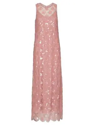 ROTATE BY BIRGER CHRISTENSEN Sequin Embellished Maxi Dress - Pink