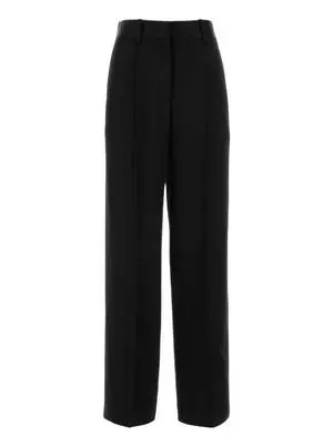 JIL SANDER Satin Trousers - Black