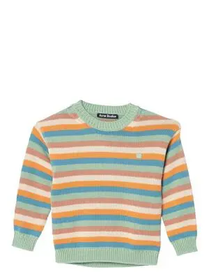 Acne Studios Long Sleeve Striped Crewneck Sweater - Nude