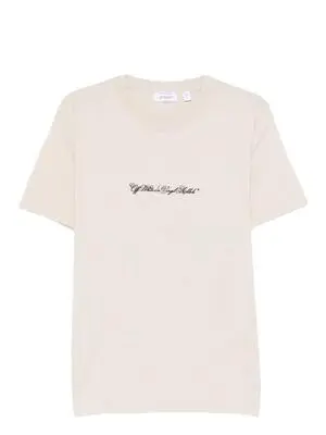 Off-White Printed T-shirt - Pumice Stone