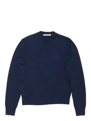 Acne Studios Crewneck Jumper With Ribbed Details - Black