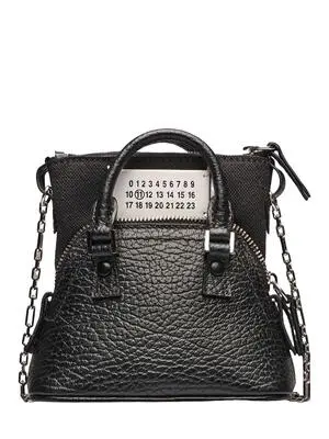 MAISON MARGIELA Numbers Patch Zipped Mini Shoulder Bag - Black