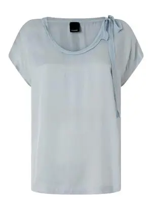 Pinko Cape-sleeve Crewneck Top - Gray