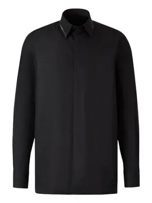 Givenchy Logo Detailed Collared Shirt - Black