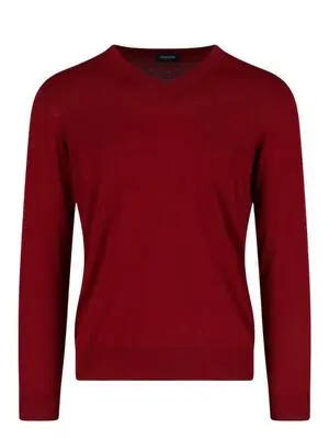 DRUMOHR V-neck Knit Pullover - Red