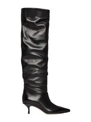 SCAROSSO Barbara Pointed-Toe Boots Black