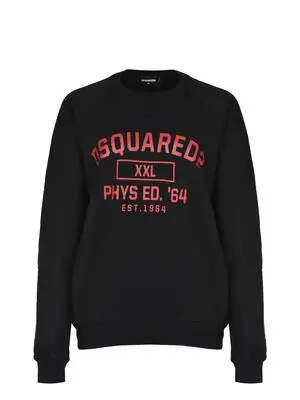 Dsquared2 Crewneck Logo Print Sweatshirt - Black