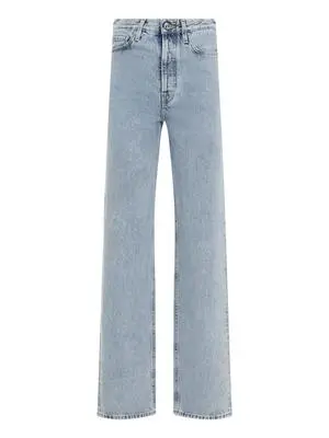 TOTEME Logo-patch Straight Leg Jeans - Gray