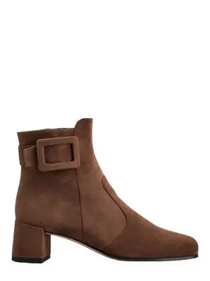 ROGER VIVIER Très Vivier Buckled Ankle Boots - Brown
