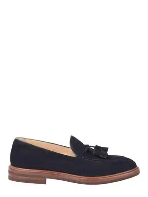 Brunello Cucinelli Tassel Detailed Almond-toe Loafers - Black