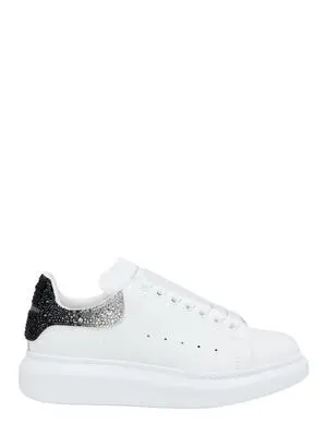 Alexander McQueen Oversized Lace-up Sneakers With Crystal Embellishments - White/grey
