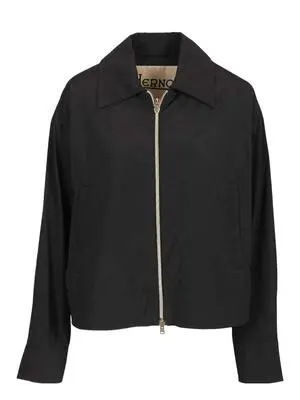 Herno Zip-up Collared Jacket - Black