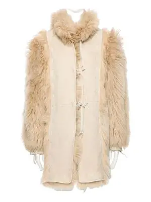 Valentino Garavani Long Sleeve Fur Jacket - Nude