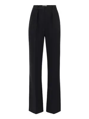 Elisabetta Franchi Tailored Trousers With Button Detail - Black