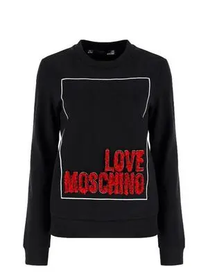 Moschino 3d Logo Sweatshirt - Black