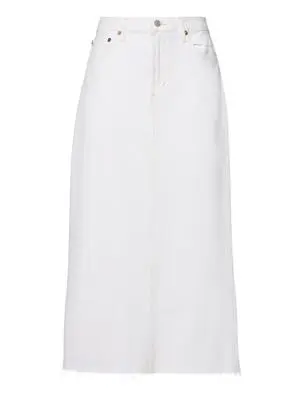 AGOLDE Belt Loop Denim Skirt - White