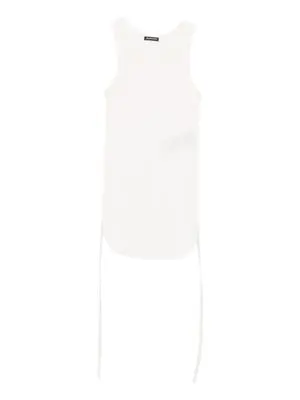 ANN DEMEULEMEESTER Mara Ribbed Tank Top - White