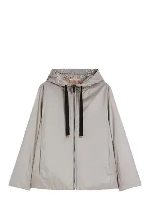 Max Mara Max Mara Greenh Zip-Up Drawstring Jacket Light Grey