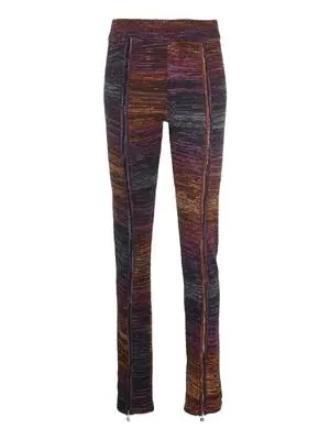 ROTATE BY BIRGER CHRISTENSEN Knitted Casual Pants With Zippers - Black