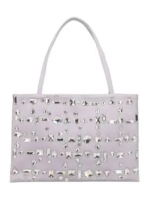 16Arlington Suki Small Shoulder Bag With Crystal Embellishments - Gray