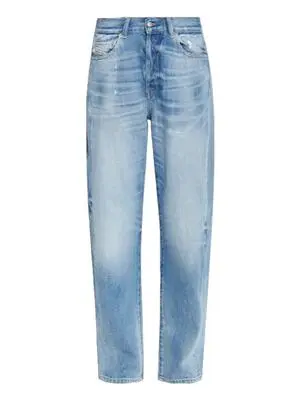DIESEL® Distressed Light-wash Jeans - Blue