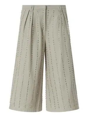 PINKO Pinko Embellished Pleated Bermuda Trousers