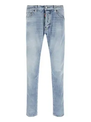 Dsquared2 Teddy Logo Patch Jeans - Blue