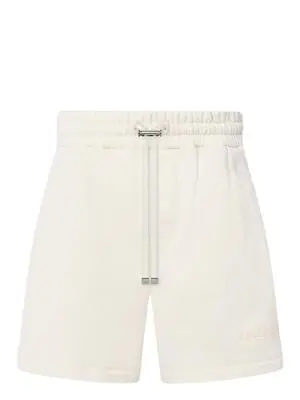 Amiri Cotton Drawstring Shorts With Embroidered Logo - White