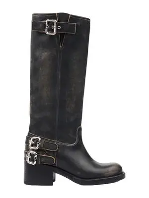 Chloé Dakota Knee-high Buckled Boots - Black