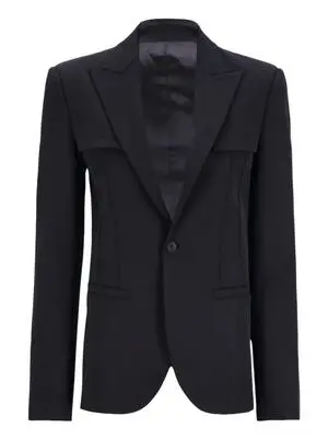 JEAN PAUL GAULTIER Patchwork Tailored Jacket - Black