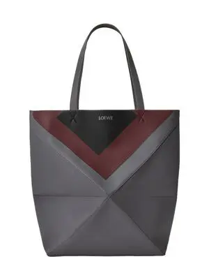 Loewe Puzzle Fold Shoulder Bag - Ardesia/deep Ruby