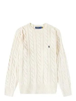 Polo Ralph Lauren Cable-knit Jumper With Embroidered Pony Logo - Beige