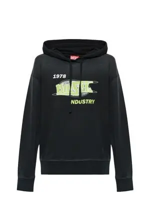 DIESEL® F-buxt-hood-p2 Hoodie - Black