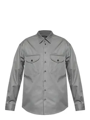 Dsquared2 Logo Embroidered Utility Shirt - Gray
