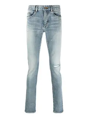 SAINT LAURENT Saint Laurent Distressed Skinny Jeans