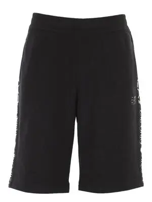 Emporio Armani Logo Printed Sports Shorts - Black