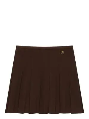 Givenchy 4g Plaque Mini Pleated Skirt - Auburn