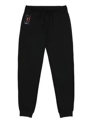 EA7 Logo Printed Track Pants - Black