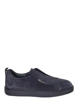 Santoni Round Toe Slip-on Casual Shoes - Black