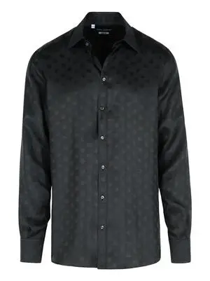 Dolce & Gabbana Dolce Gabbana Dg Logo Martini Jacquard Shirt - Black