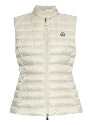 Moncler Moncler Quilted Zip-Up Gilet White