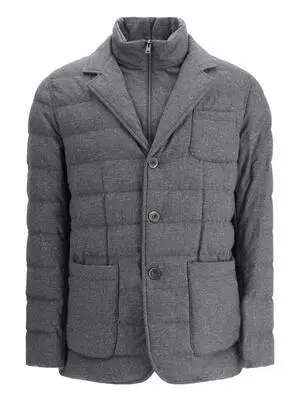 Herno Quilted Down Blazer - Gray
