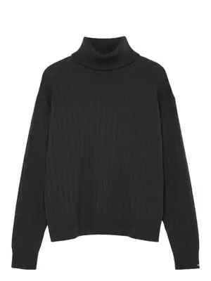 Eleventy Ribbed Turtleneck Knitwear - Black